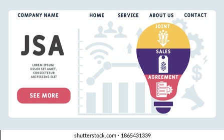 Vector Website Design Template Jsa Joint Stock Vector (Royalty Free ...