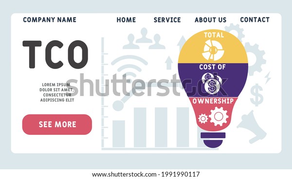 Vector Website Design Template Tco Total Stock Vector (Royalty Free ...