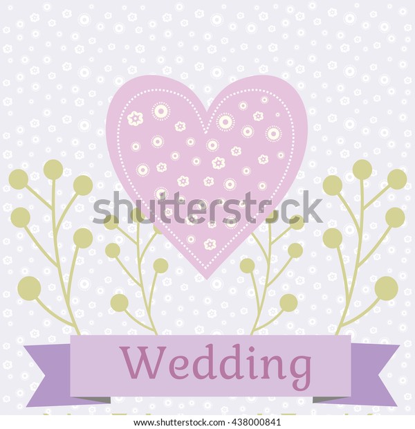 Vector Wedding Illustration Wedding Heart Symbol Stock Vector (Royalty ...