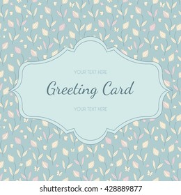 Vector Wedding Invitation Card Tender Tulips Stock Vector (Royalty Free ...