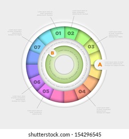 Vector Wheel Pie Chart Infographic Design Stock Vector (Royalty Free ...