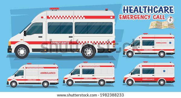 Vector White Ambulance Car Template Medical Stock Vector (Royalty Free ...