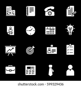 Vector White Business Icons Set Stock Vector (Royalty Free) 599329436 ...
