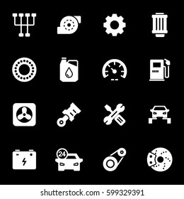 Vector White Car Service Icons Set Stock Vector (Royalty Free ...
