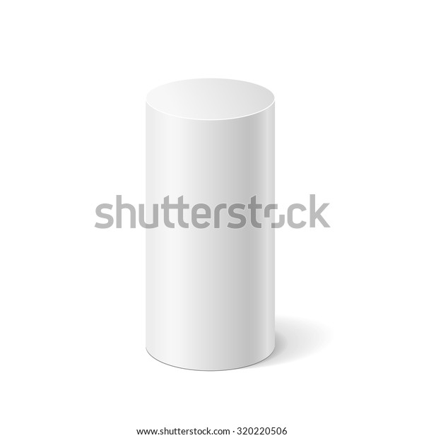 Vector White Cylinder Isolated On White Stock Vector (Royalty Free ...