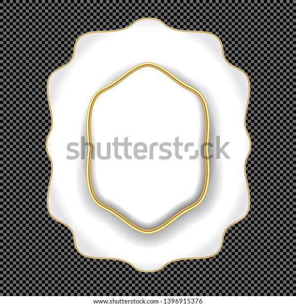 Vector White Gold Victorian Cartouche Classical Stock Vector (Royalty ...