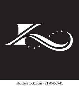 Vector White K Letter Logotype Design Stock Vector (Royalty Free ...