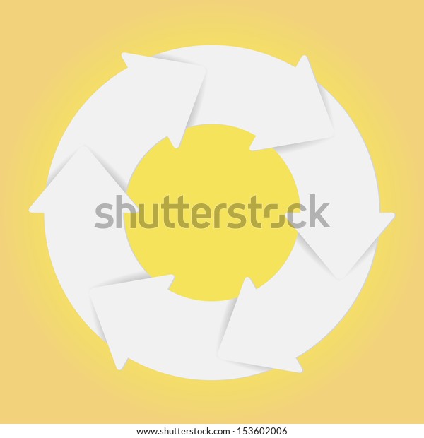 Vector White Life Cycle Diagram Six Stock Vector (Royalty Free ...