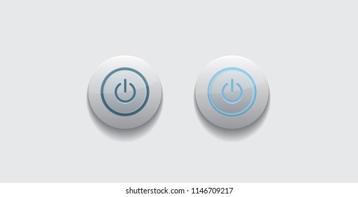 Turn On Off Button Stock Vector (Royalty Free) 1879021486