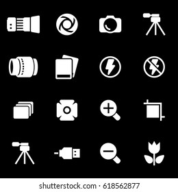 Vector White Photo Icons Set On Stock Vector (Royalty Free) 618562877 ...