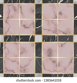 349 Vector white and black check marble seamless pattern Images, Stock ...