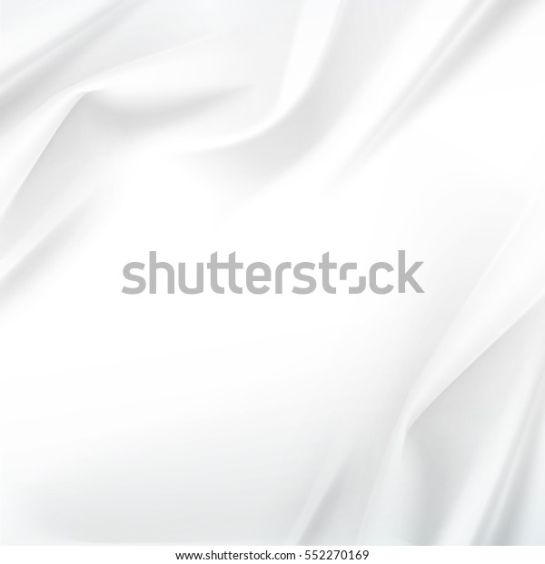 Vector White Satin Silky Cloth Fabric Stock Vector (Royalty Free) 552270169