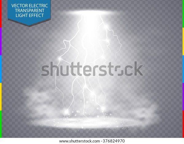 Vector White Transparent Energy Spotlight Scene Stock Vector (Royalty ...