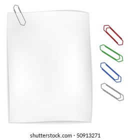 Vector White Wavy Paper Paperclip Stock Vector (Royalty Free) 50913271 ...