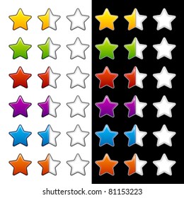 Vector Whole Half Blank Rating Stars Stock Vector (Royalty Free ...