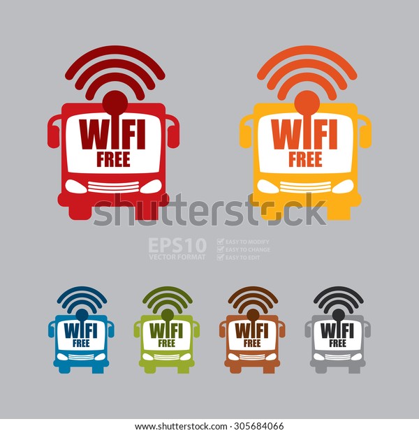 Vector Wifi Free On Bus Infographics Stock Vector (Royalty Free ...
