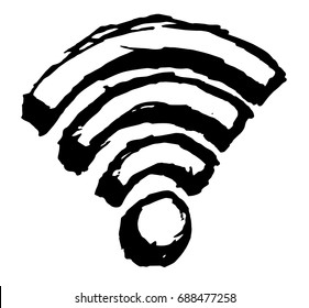 Vector Wifi Symbol Sketch Stock Vector (Royalty Free) 688477258 ...