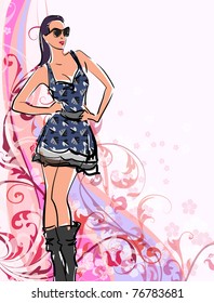 Vector Woman Background Stock Vector (Royalty Free) 76783681 | Shutterstock