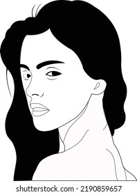 Vector Women Face Design Stock Vector (Royalty Free) 2190859657 ...