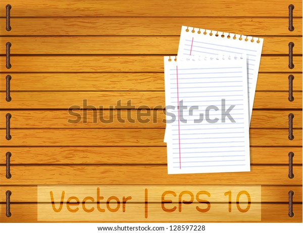 Vector Wood Board Rope Stock Vector (Royalty Free) 128597228 | Shutterstock