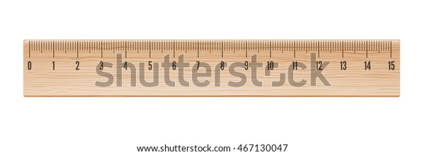 Vector Wooden Ruler 15cm Long Metric 库存矢量图（免版税）467130047 | Shutterstock