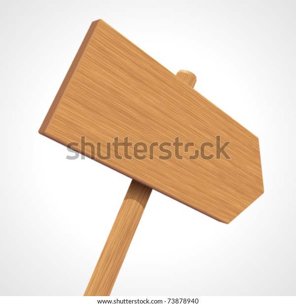 Vector Wooden Sign Arrow Perspective Stock Vector (Royalty Free ...