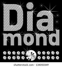 Vector Word Diamond Diamond Letters Big Stock Vector (Royalty Free ...