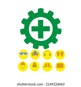Vector Work Safety Symbol Commemorate Work Stock Vector (Royalty Free ...