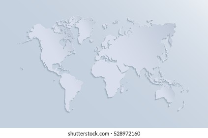 World Map Cut Out Paper Stock Photo 324148694 | Shutterstock