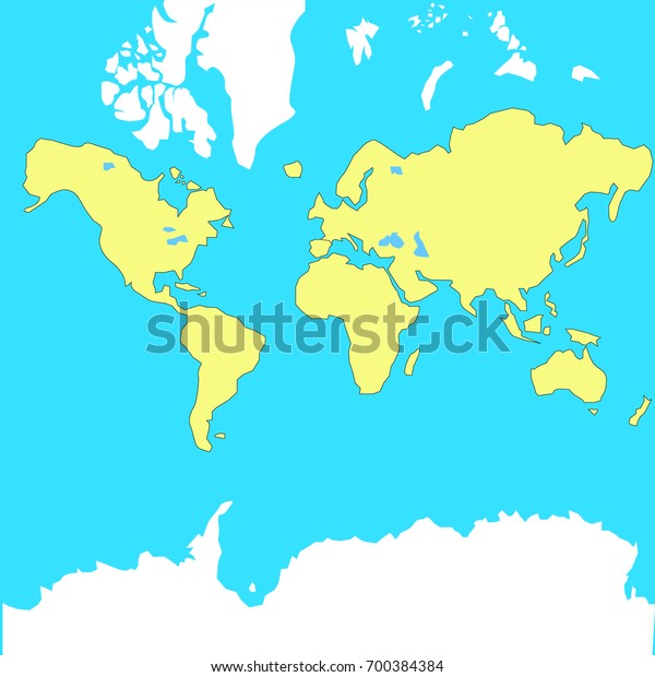 Vector World Map Plane View Space Stock Vector (Royalty Free) 700384384