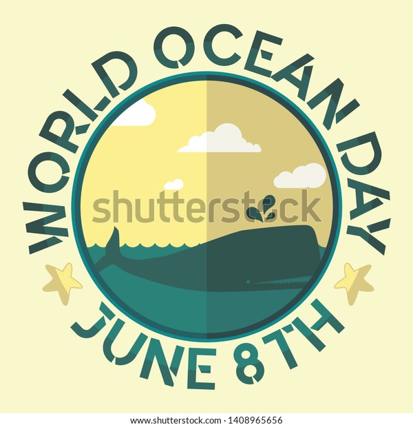 Vector World Ocean Day Undersea Logo Stock Vector (Royalty Free ...