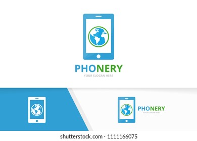 Vector Graph Phone Logo Combination Diagram Stock Vector (Royalty Free ...