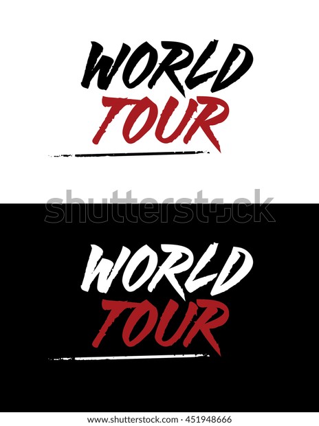 Vector World Tour Rock Roll Emblem Stock Vector (Royalty Free ...