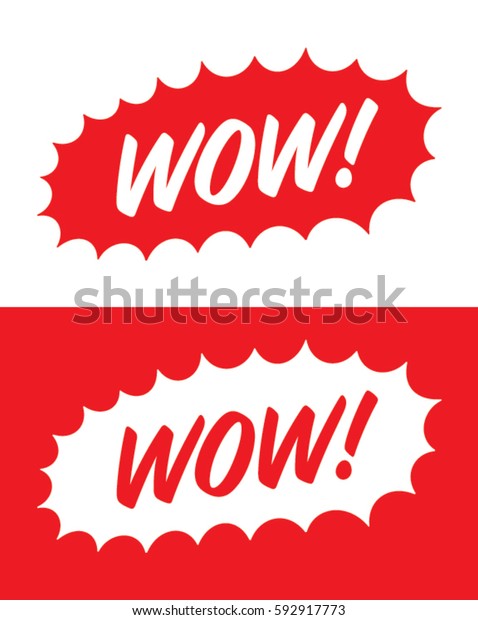 Vector Wow Star Burst Set Stock Vector (Royalty Free) 592917773