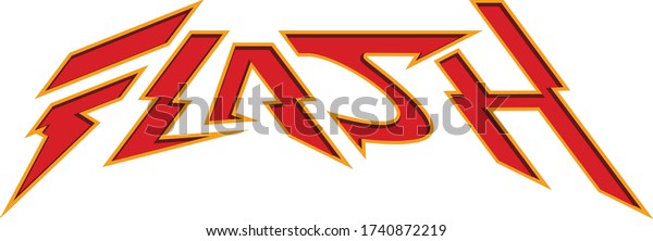 Vector Writing Illustration Flash Word Stock Vector (Royalty Free ...
