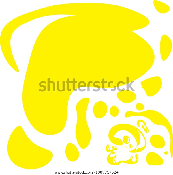 Vector Yellow Color Cartoon Art Illustration Stock Vector (Royalty Free ...