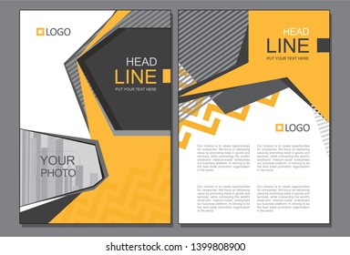 Vector Yellow Cover Page Design Stock Vector (Royalty Free) 1399808900 ...