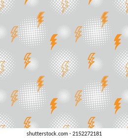 Vector Yellow Flash Lightning Bolts Seamless Stock Vector (Royalty Free ...