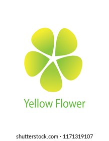 Vector Yellow Flower Logo Design Template Stock Vector (Royalty Free ...