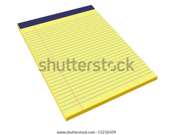 Vector Yellow Legal Pad Stock Vector (Royalty Free) 15236509