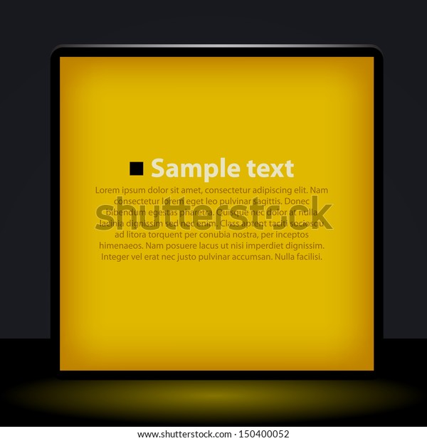 Vector Yellow Light Box Illustration Stock Vector (Royalty Free ...