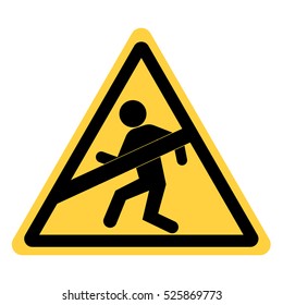 Warning Falling Debris Symbol Sign Vector Stock Vector (Royalty Free ...