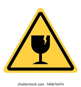 Warning Broken Glass Hazard Symbol Sign 库存矢量图（免版税）1719893251 | Shutterstock