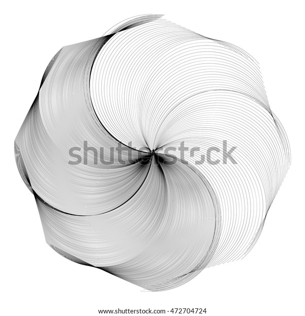 Vector Yin Yang Symbol Halfrings Lines Stock Vector (Royalty Free ...