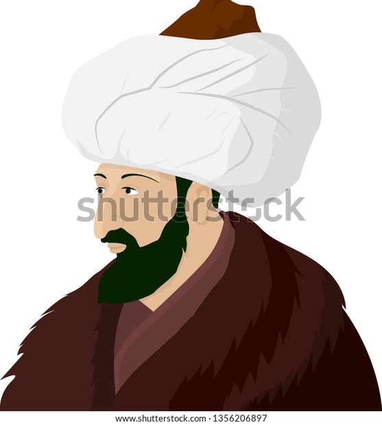 Vectoral Cartoon Illustration Sultan Mehmed Conqueror Stock Vector ...
