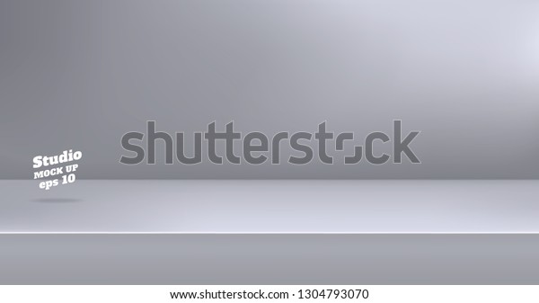 Vectorempty Modern Grey Color Studio Table Stock Vector (Royalty Free ...