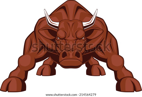 Vectorial Illustration Evil Ferocious Bull Stock Vector (Royalty Free ...