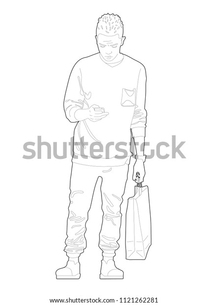 Vectorillustration Outlines People Vector Sketch People Stock Vector ...