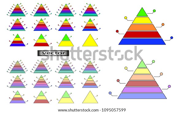 Vectorpyramid Infographic Repainted Diagram Triangle Increasing: Stock ...
