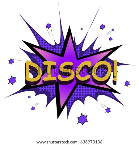 Vectorretro Pop Art Style Boom Communication Disco Stock Vector ...